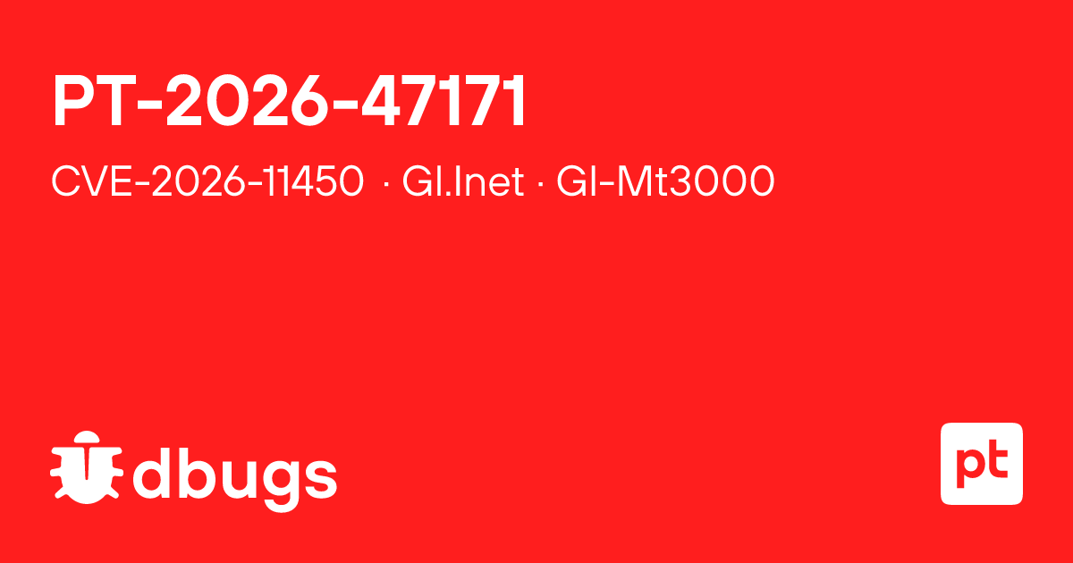 CVE-2026-11450 — Command Injection in Gl.Inet Gl-Mt3000 | dbugs