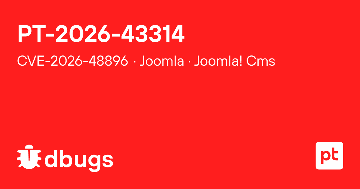 CVE-2026-48896 — Joomla! Cms | dbugs